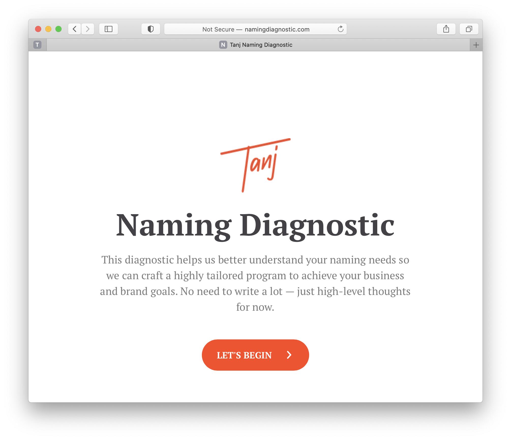 Introducing NamingDiagnostic.com